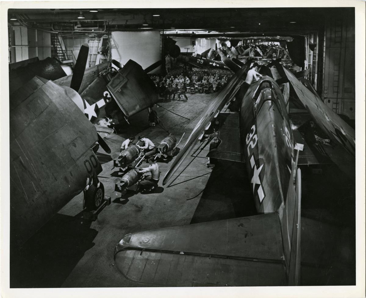 Work and Play in the Hangar Bay | Patriots Point Naval & Maritime Museum