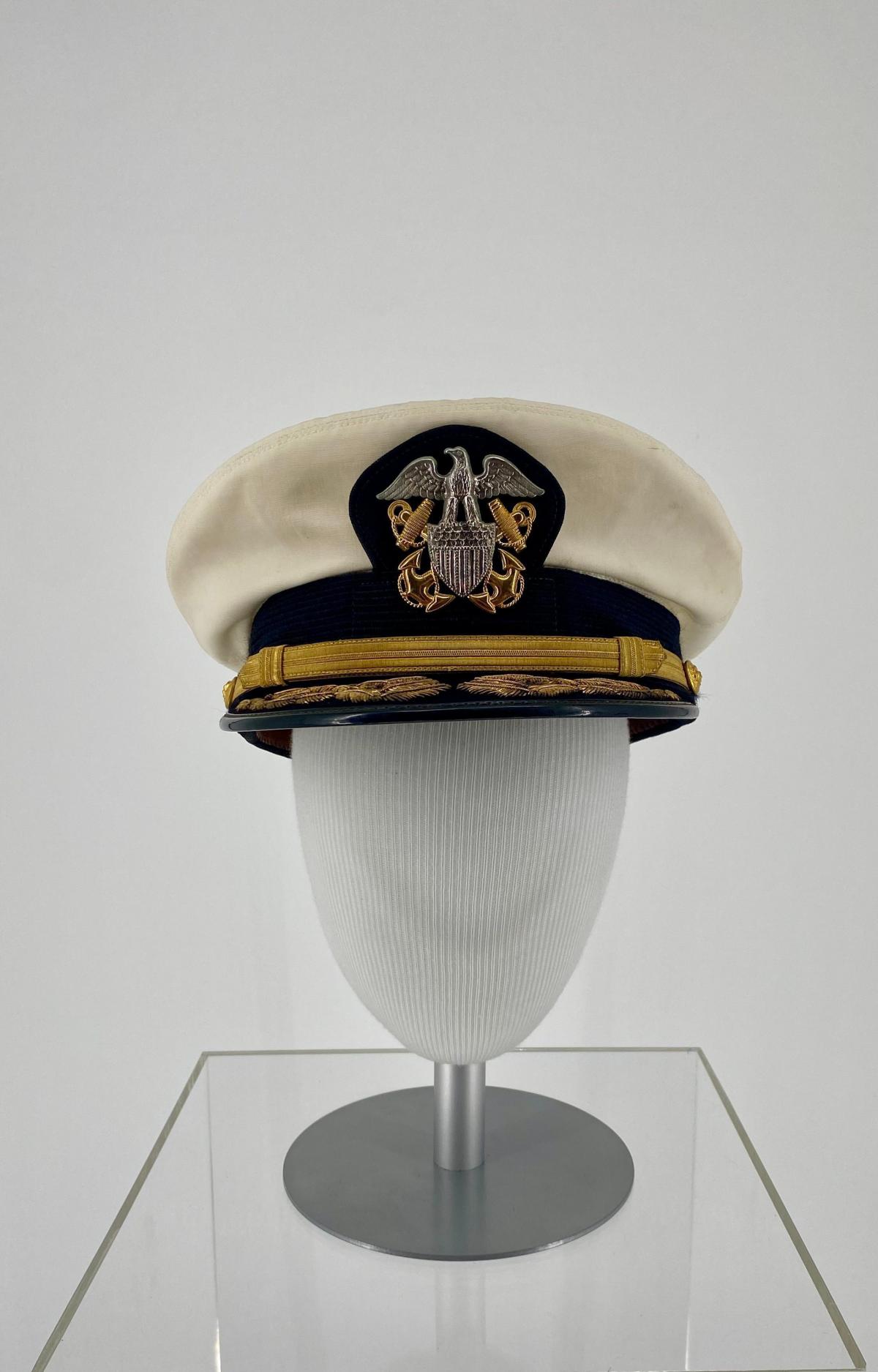 US Navy Flag Officer Cap of Frederick Becton | Patriots Point Naval ...