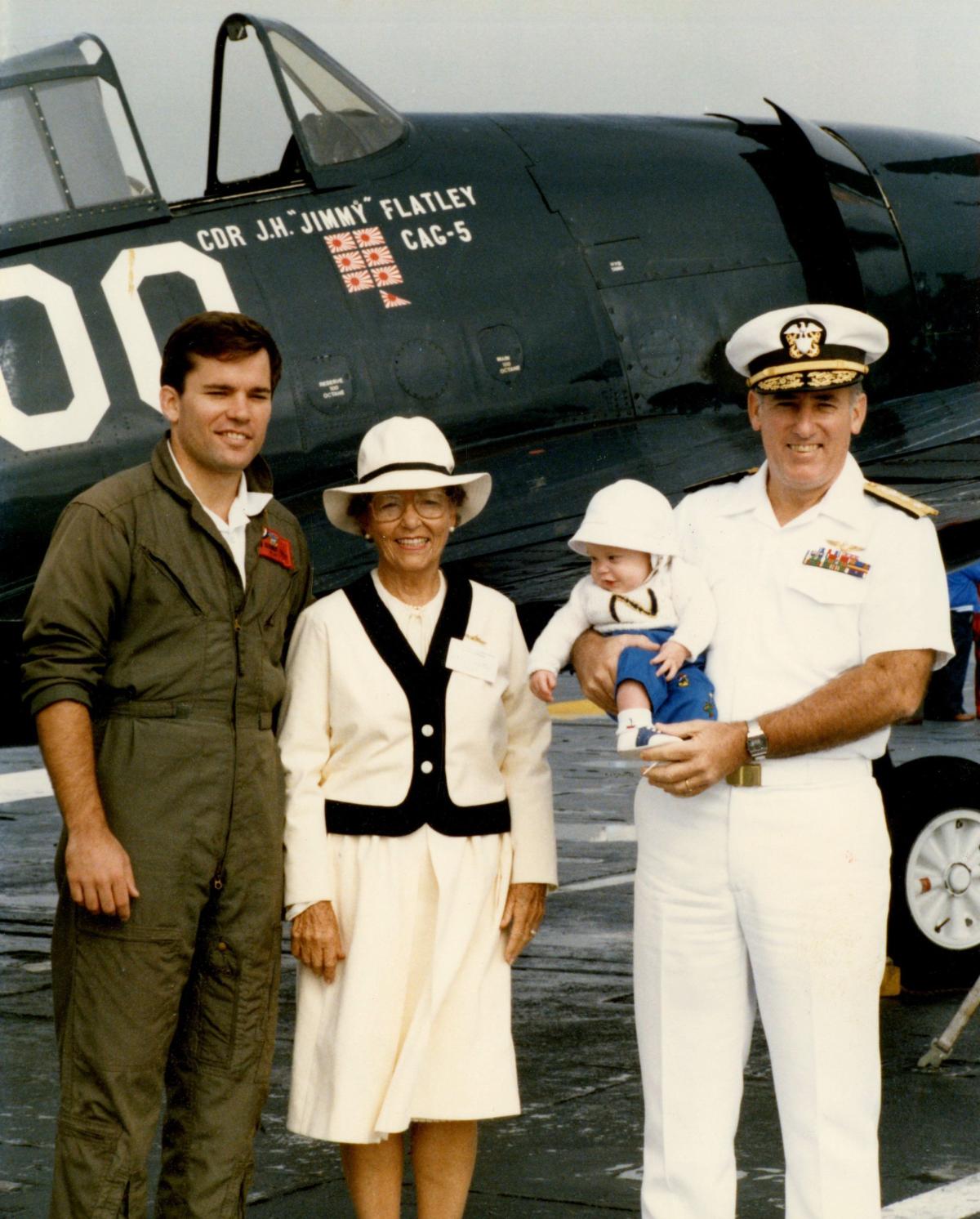 The Flatley Family Poses with the Hellcat Christened for James H ...