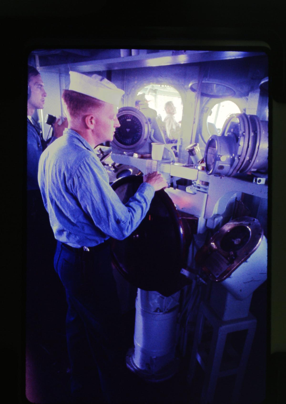 View of a Helmsman at his Post | Patriots Point Naval & Maritime Museum