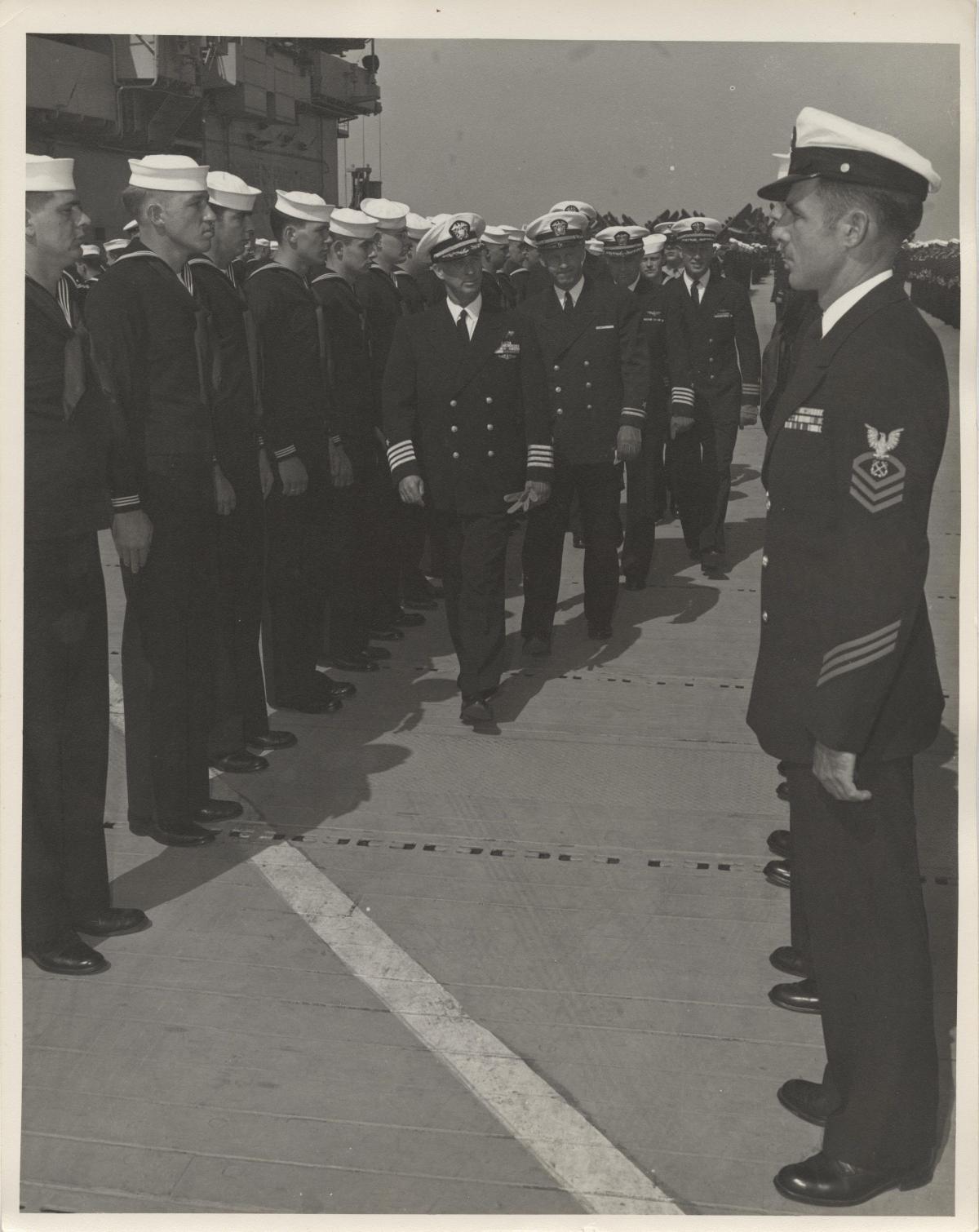 The First Inspection of the Crew by Captain Arnold W. McKechnie ...