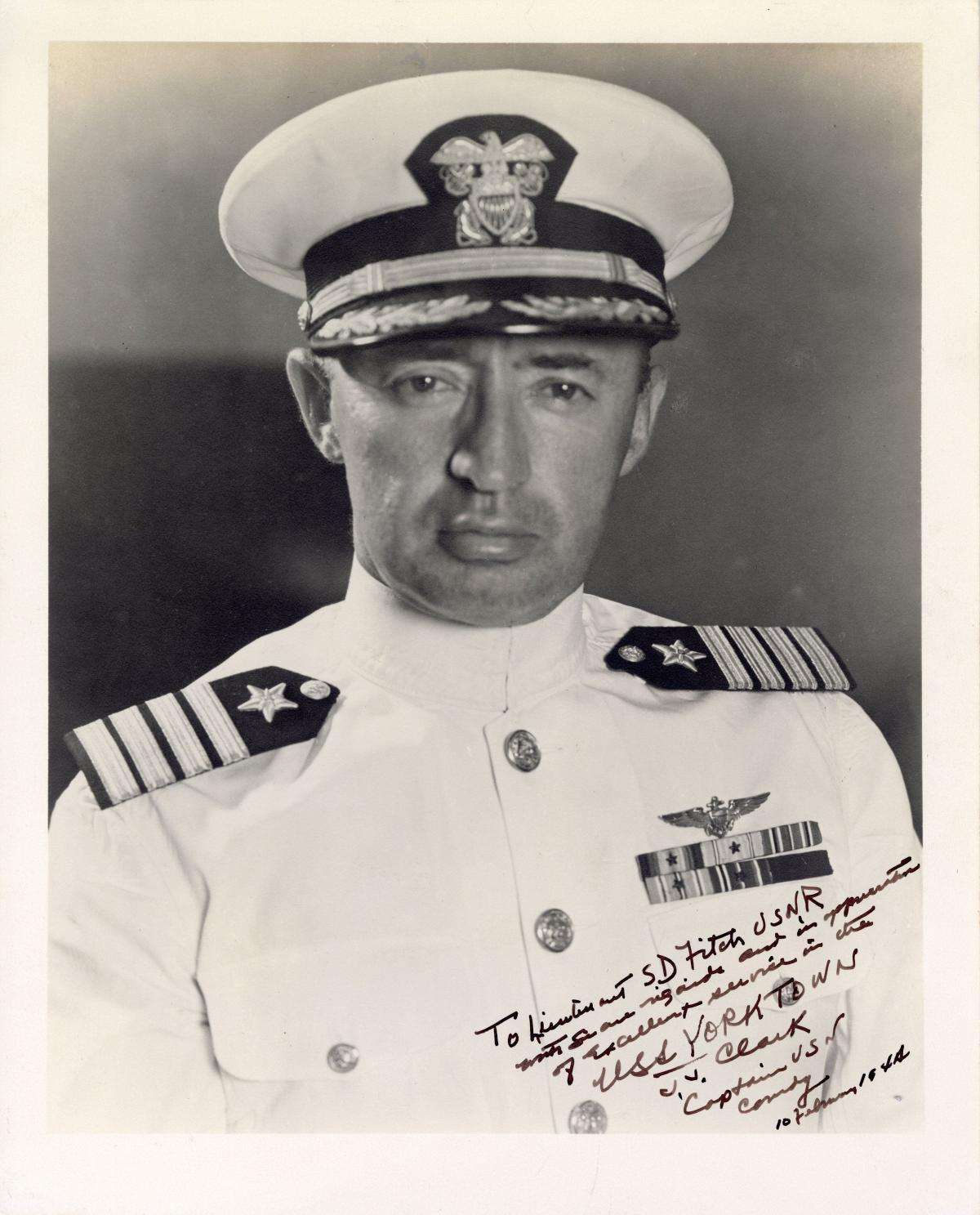 Signed Photograph of Joseph "Jocko" Clark | Patriots Point Naval ...