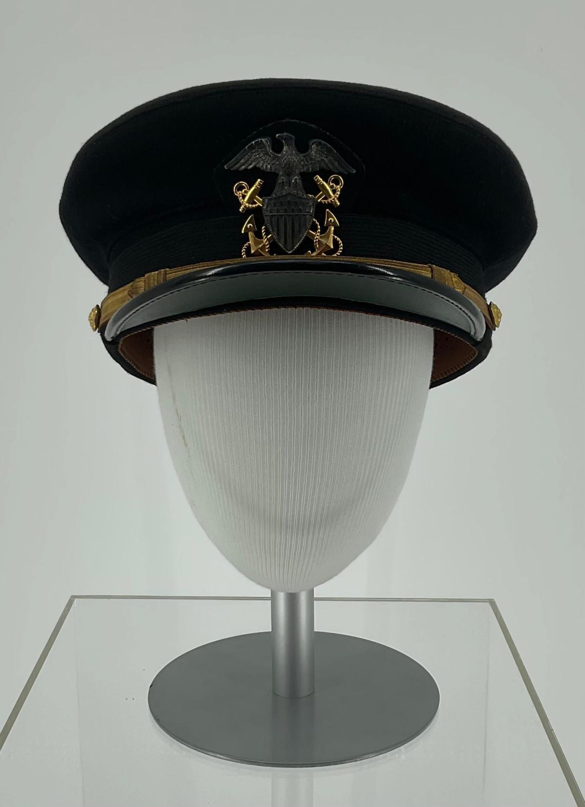 Navy Officer Dress Blue Cap of Calvin Price | Patriots Point Naval ...