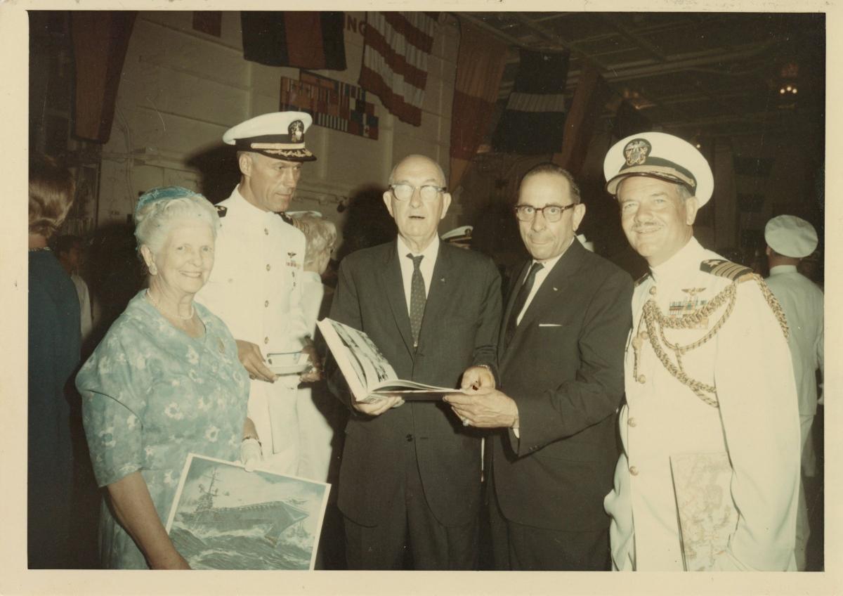 Arthur Beaumont Presents one of his Paintings to Captain Cain and The ...