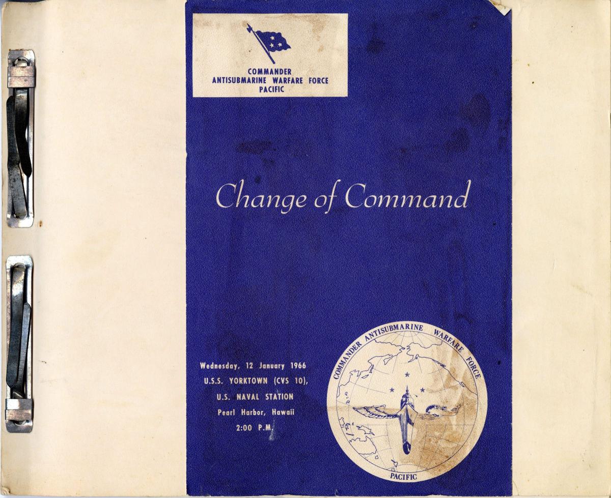 The Change of Command Scrapbook of Captain James Cain | Patriots Point ...