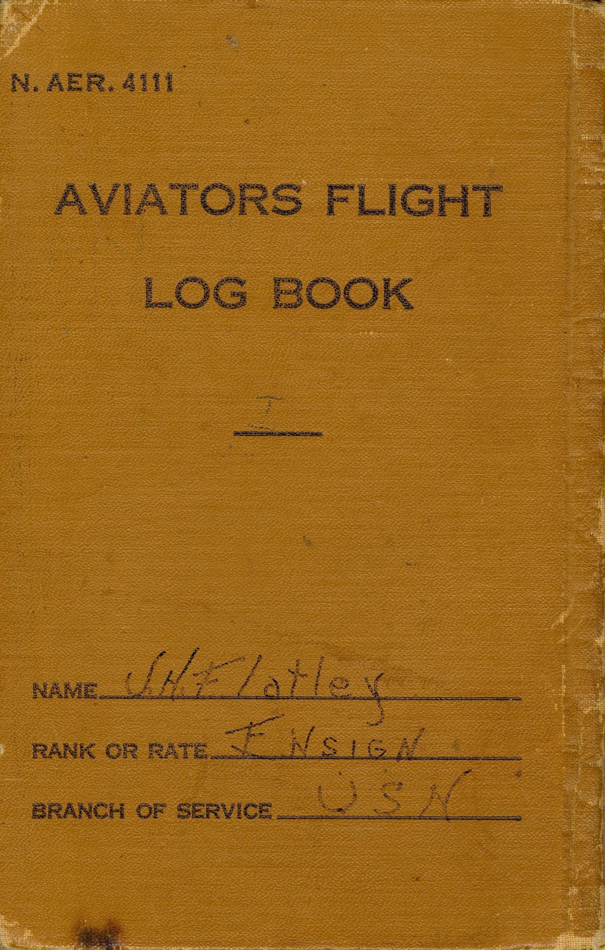 Aviators Flight Log Book (1929-1932) of James H. Flatley, Jr ...