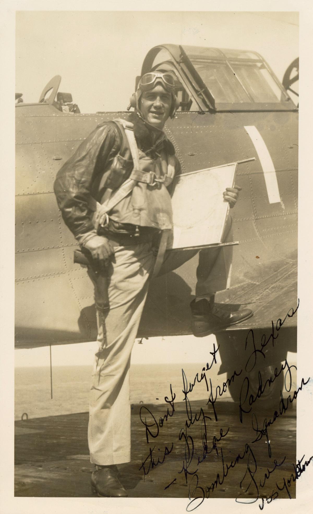 "Ridge" Radney With his Dauntless | Patriots Point Naval & Maritime Museum
