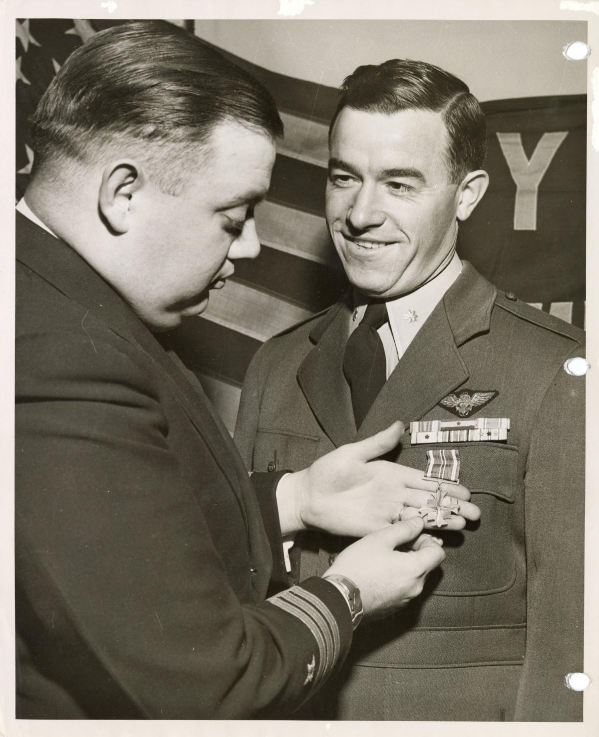Joseph Kristufek Receiving Distinguished Flying Cross and Four Clusters ...