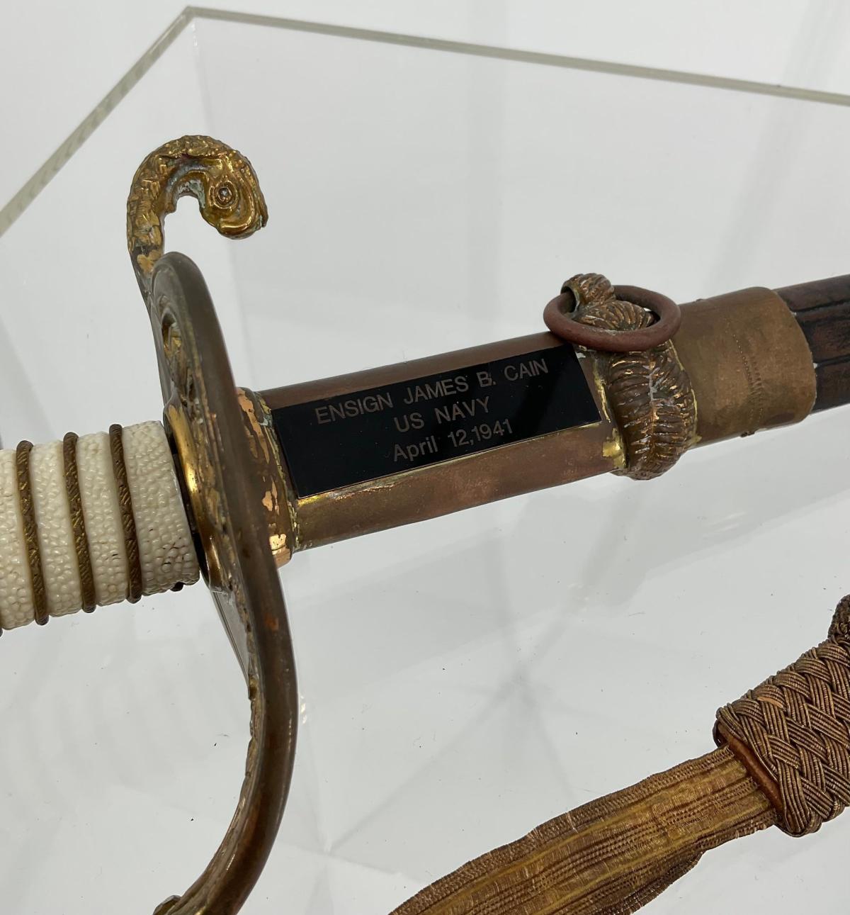 Naval Officer's Sword of James Cain | Patriots Point Naval & Maritime ...