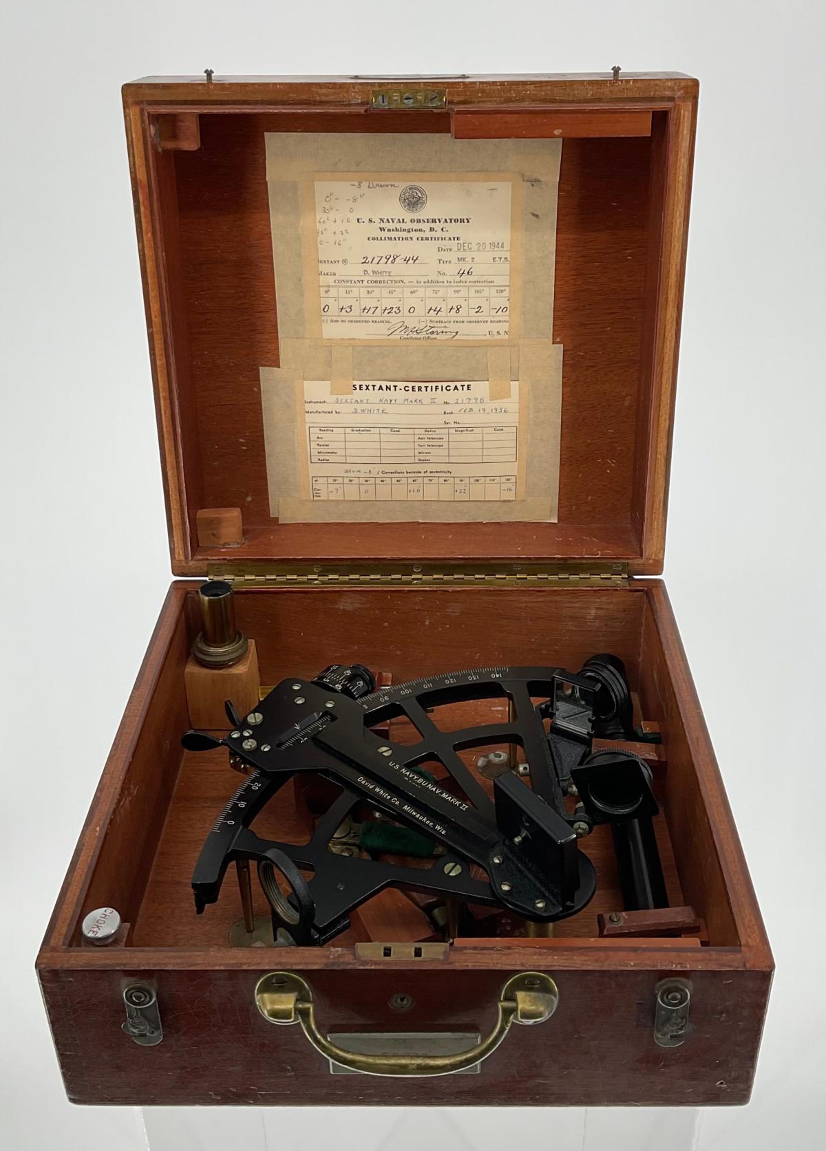 Mark II US Navy Sextant Case | Patriots Point Naval & Maritime Museum