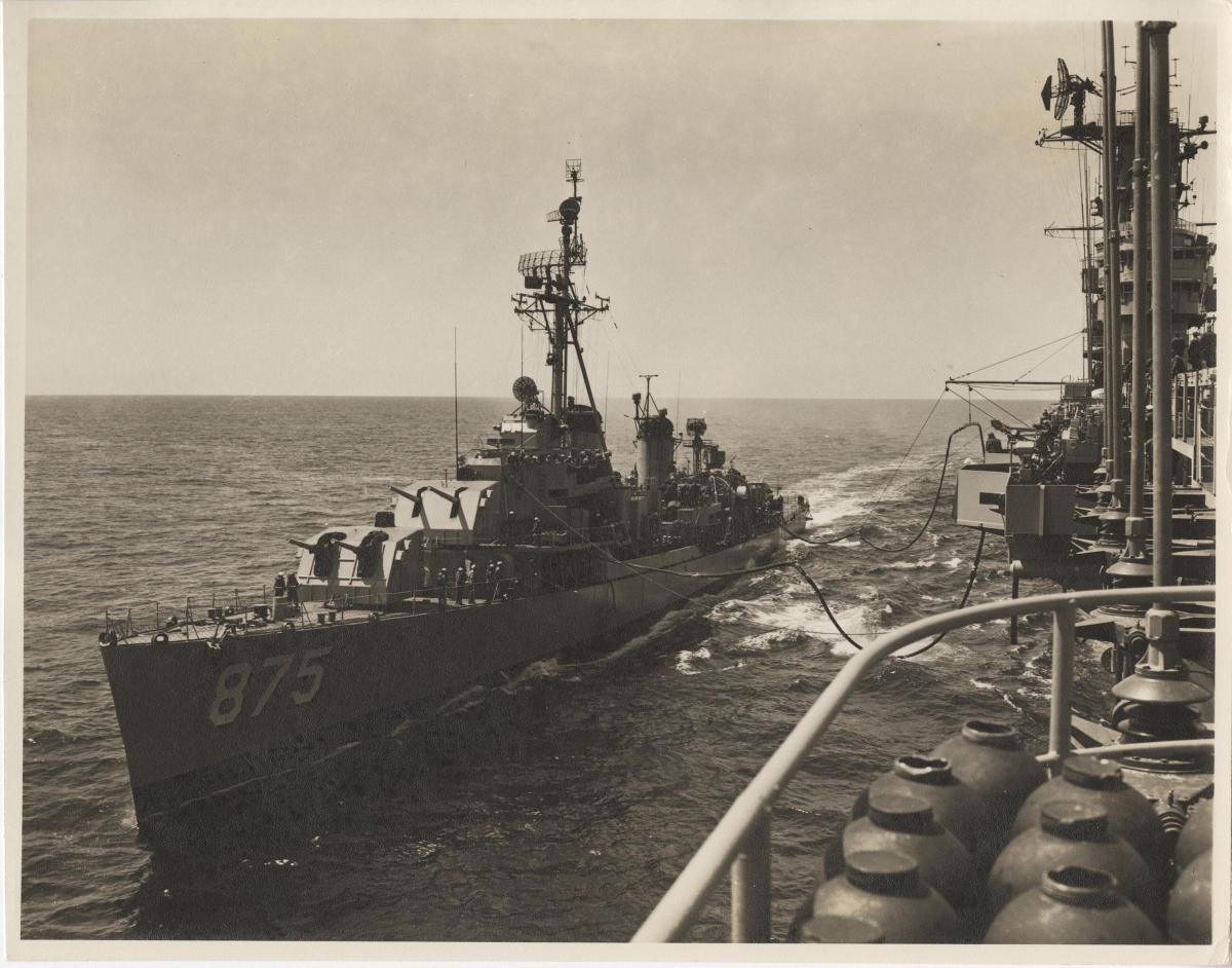 The USS Yorktown (CVA-10) Refueling the USS Henry W. Tucker (DD-875 ...