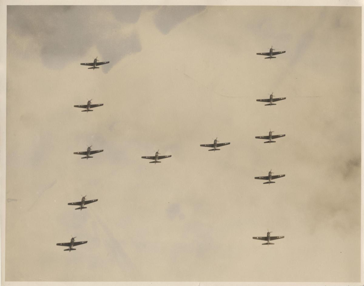 Skyraiders Flying in Formation | Patriots Point Naval & Maritime Museum