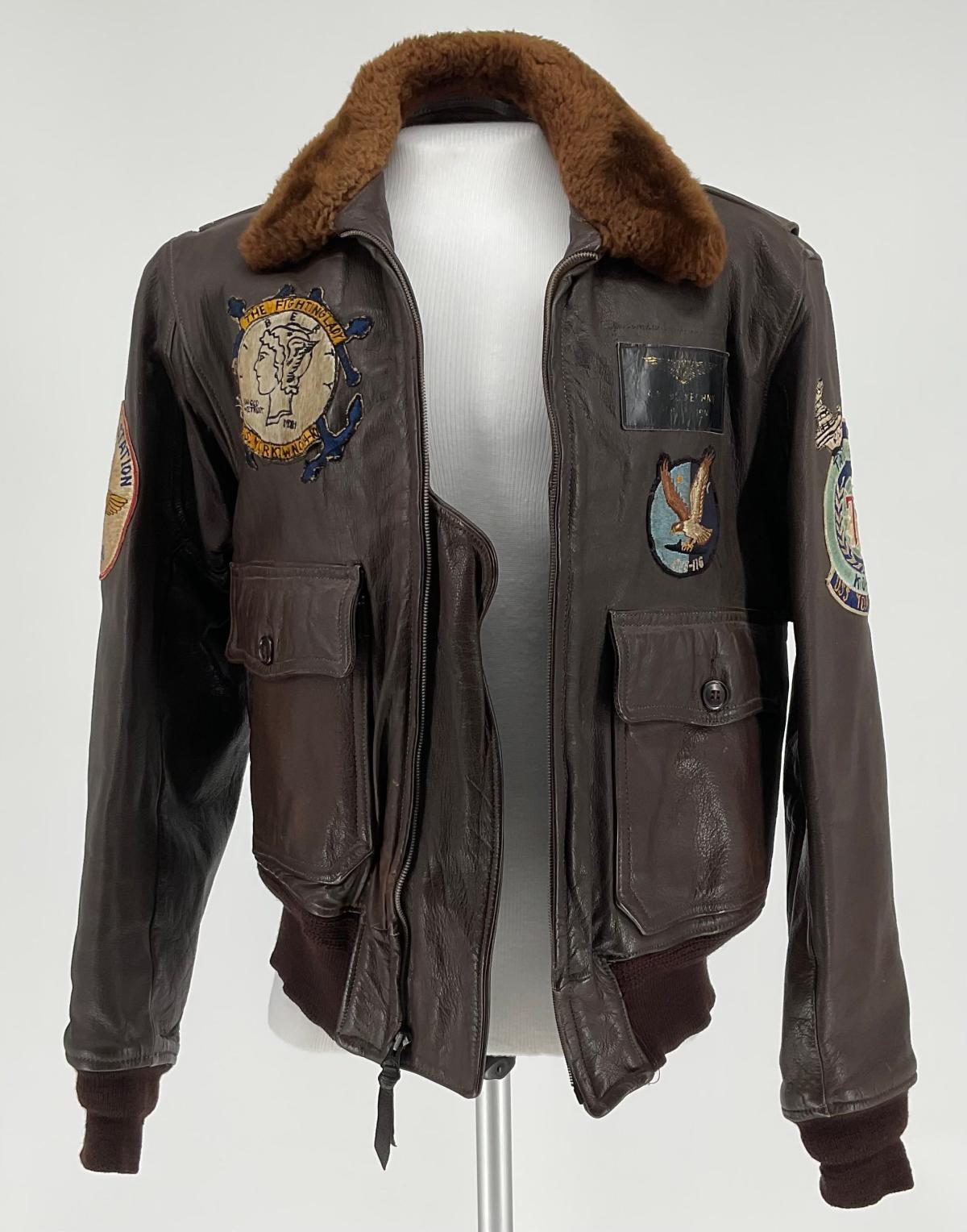 Leather Flight Jacket of Arnold McKechnie | Patriots Point Naval ...